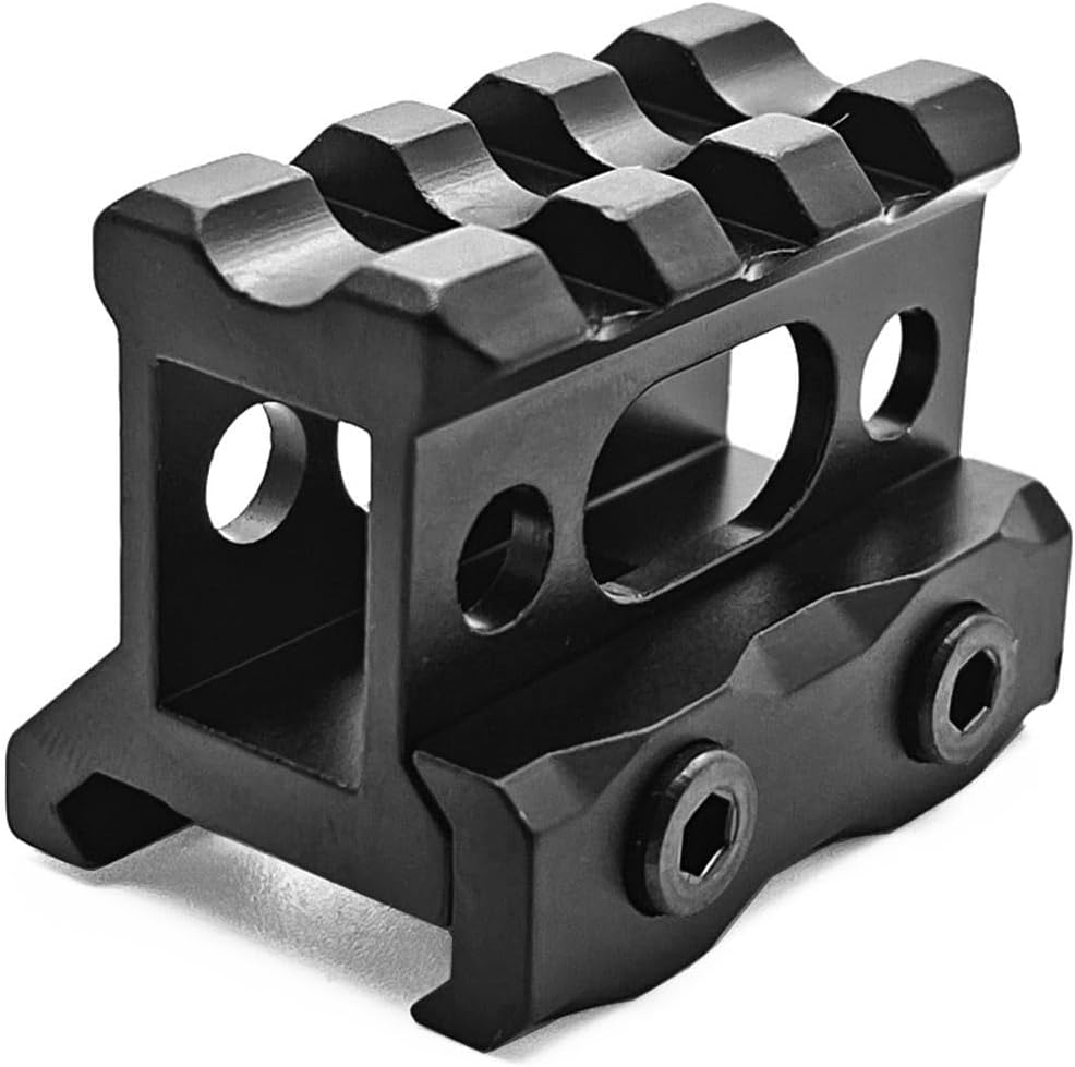 RALSPEC 20mm Picatinny Rail Riser Mount Hollow See Through 1" High Red ...