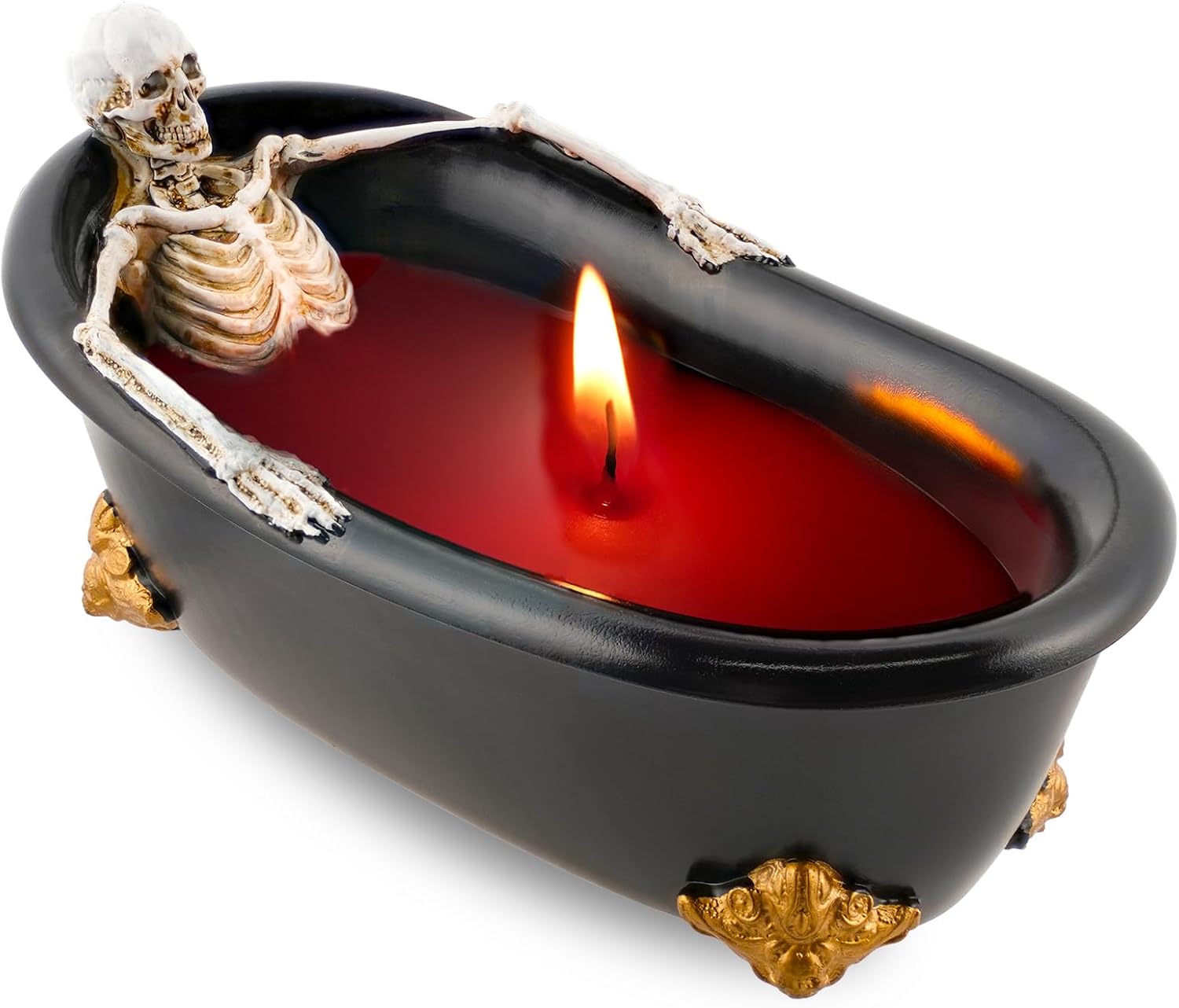 Amazon.com: Wowagoga Skeleton Candle Halloween Decorations Gothic ...