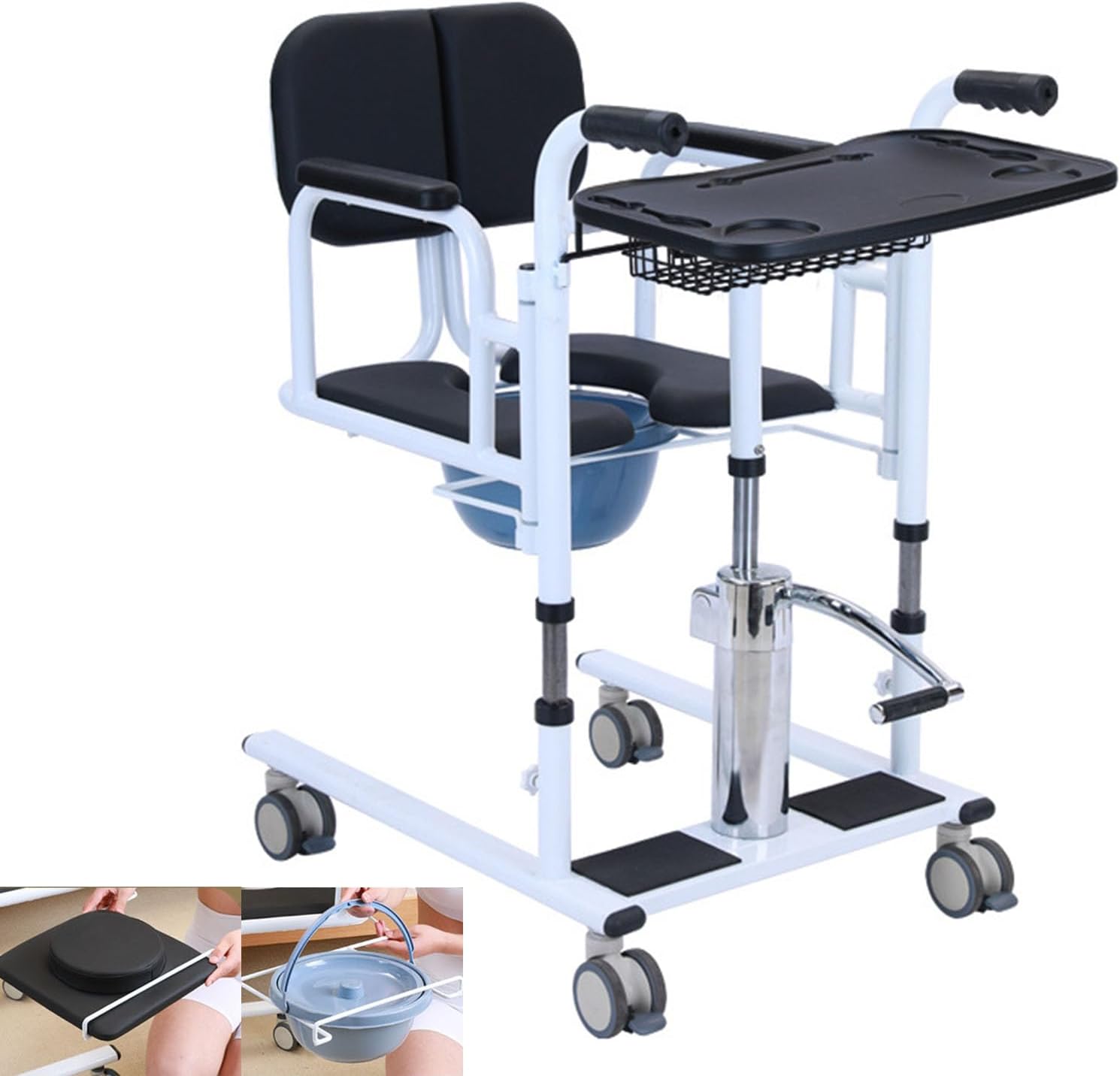 Amazon.com: Patient Lift Transfer Chair for Home, 4 in 1 Portable ...