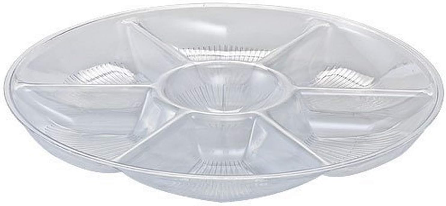 Amazon.com | Party Dimensions Premium Clear Heavy-Duty Plastic Platter ...