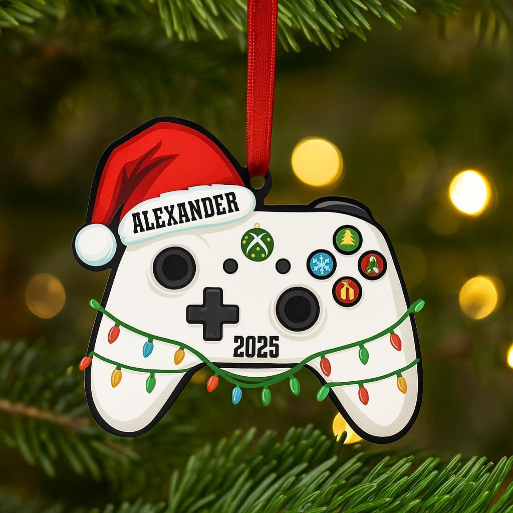 Amazon.com: Video Game Controller Christmas Ornament Personalized ...