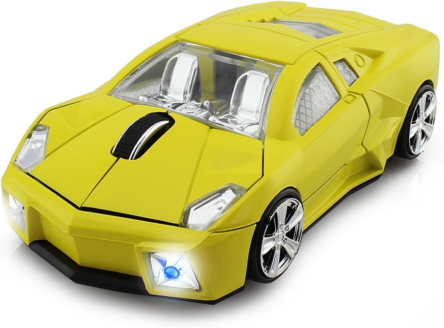 Amazon.com: ECOiNVA Wireless Sports Car Mouse Computer Mice Shiny ...