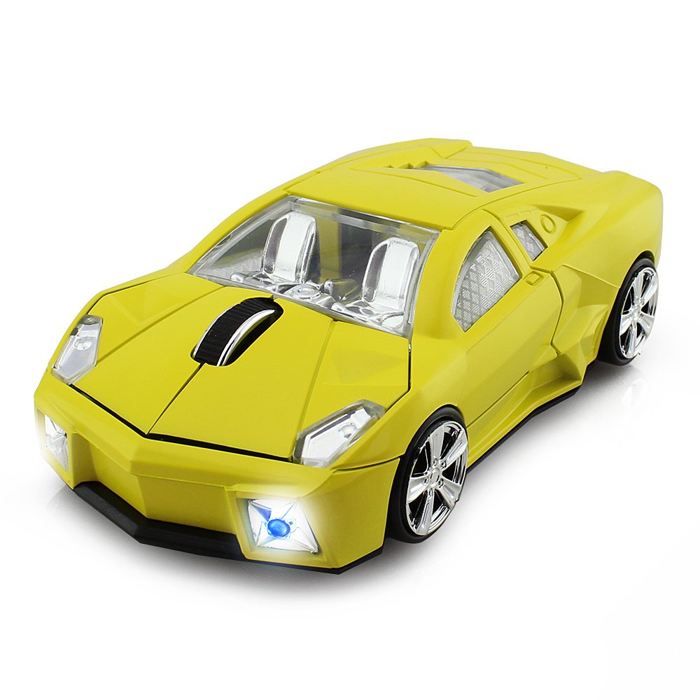 Amazon.com: ECOiNVA Wireless Sports Car Mouse Computer Mice Shiny ...