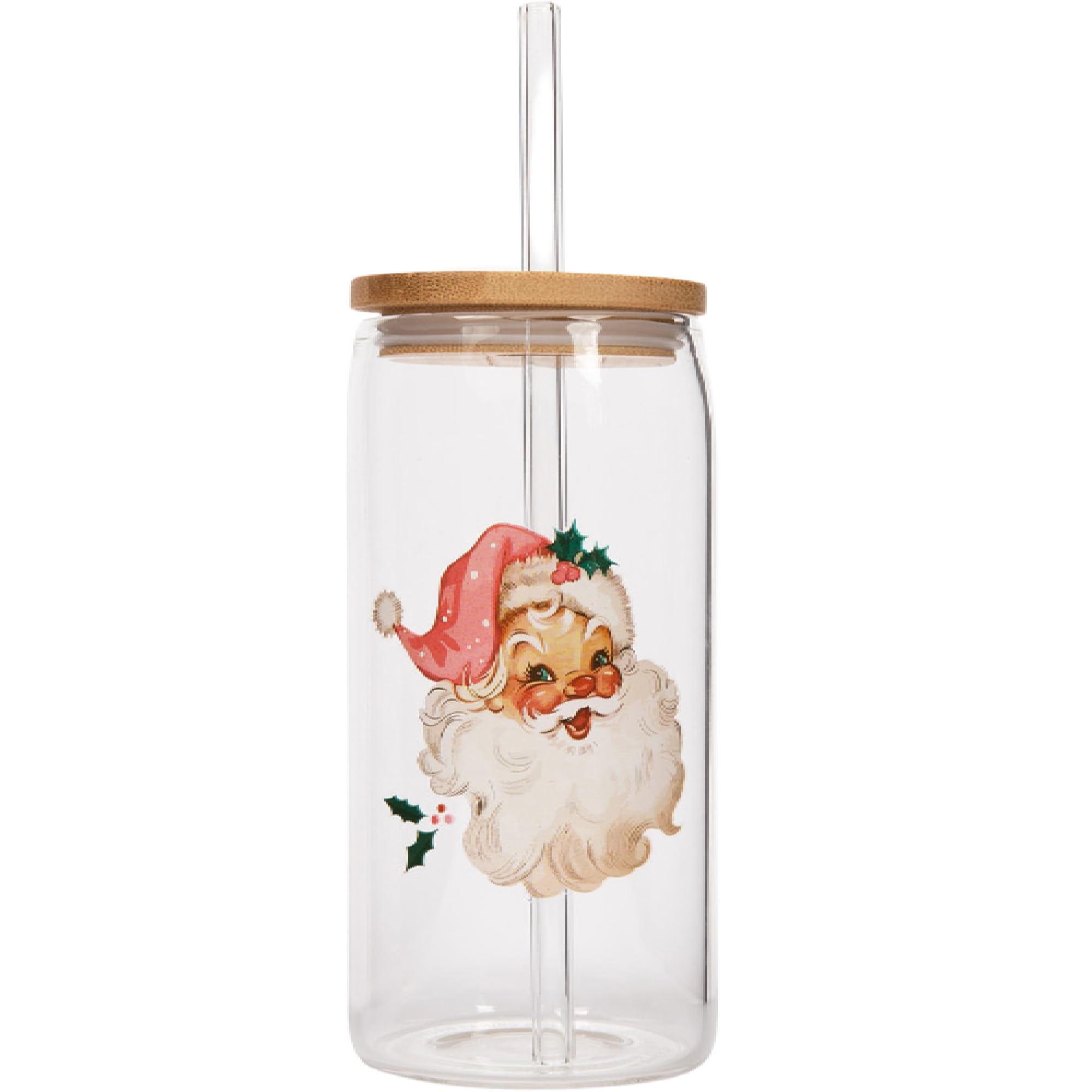 Amazon.com: Sweet Water Decor Retro Santa Can Glasses with Lid and ...
