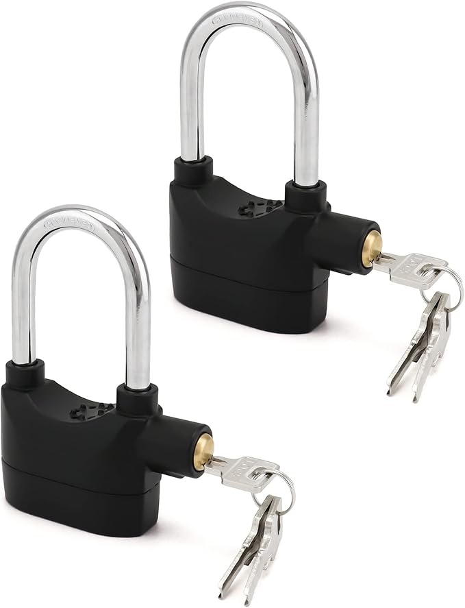 Amazon.com: QWORK Alarm Lock, 110 dB Anti-Theft Security Padlock, 2 ...