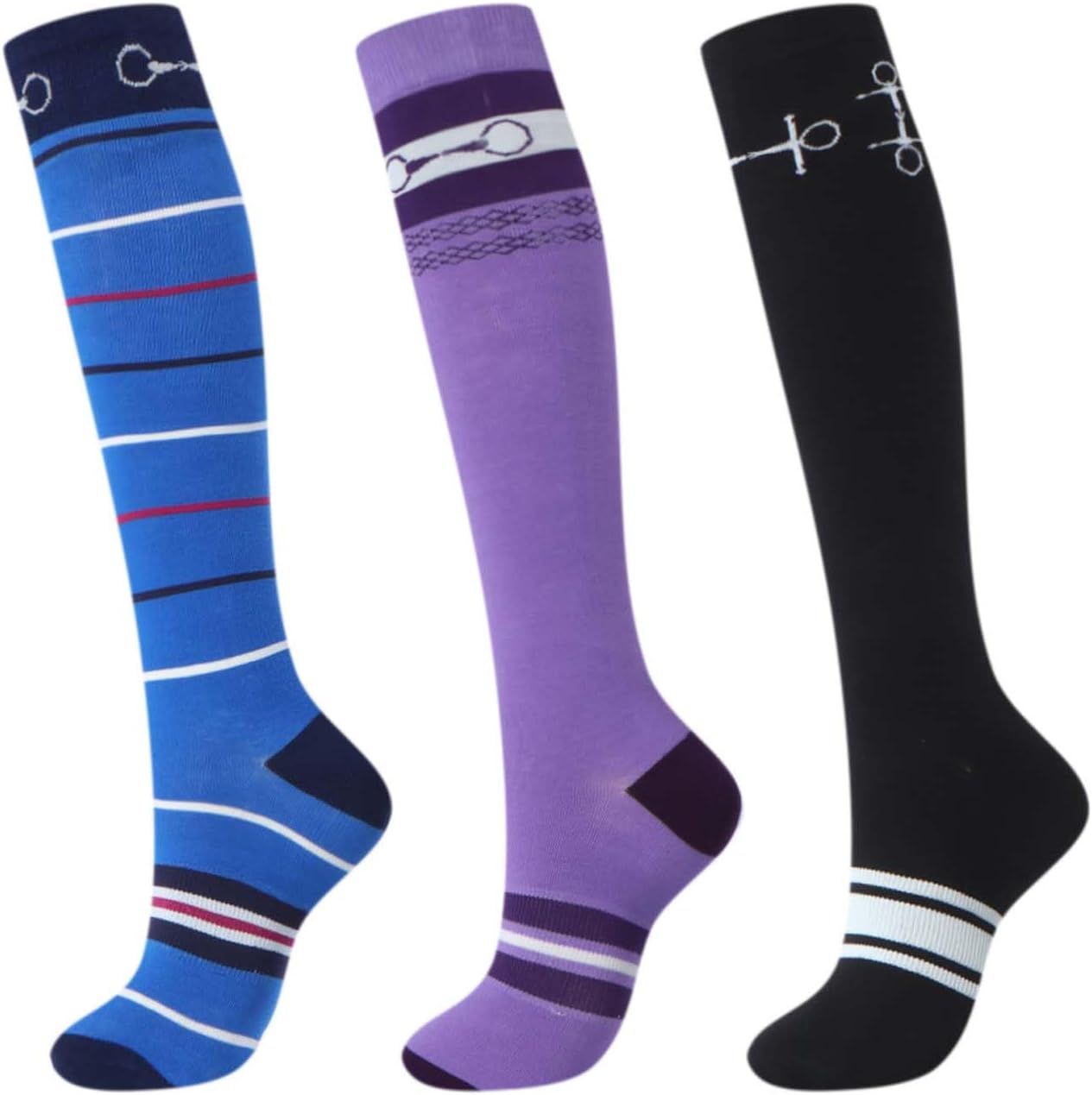 Harrison Howard 3 Pairs Premium Quality Equestrian Riding Socks for ...