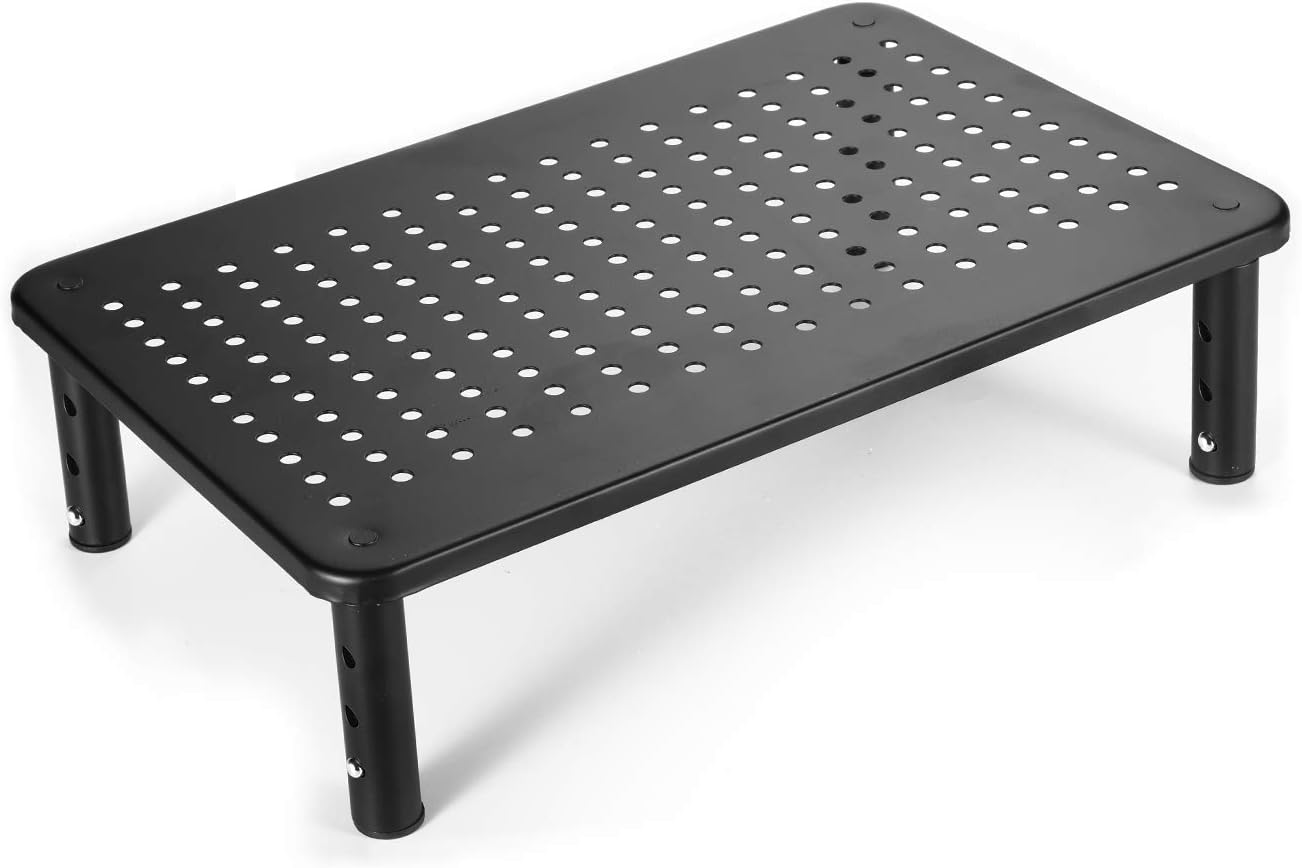Urban Deco Monitor Stand Riser, Metal Computer Stand Riser with Mesh ...