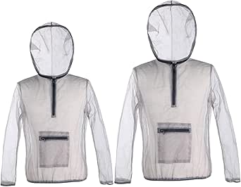 Amazon.com: Outdoor Mosquito Suit, Breathable Mesh Jacket With Hood And ...