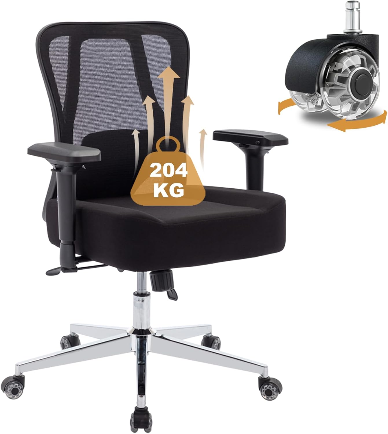 Ergonomic Office Chair for Heavy People 204KG,Big and Tall Computer ...