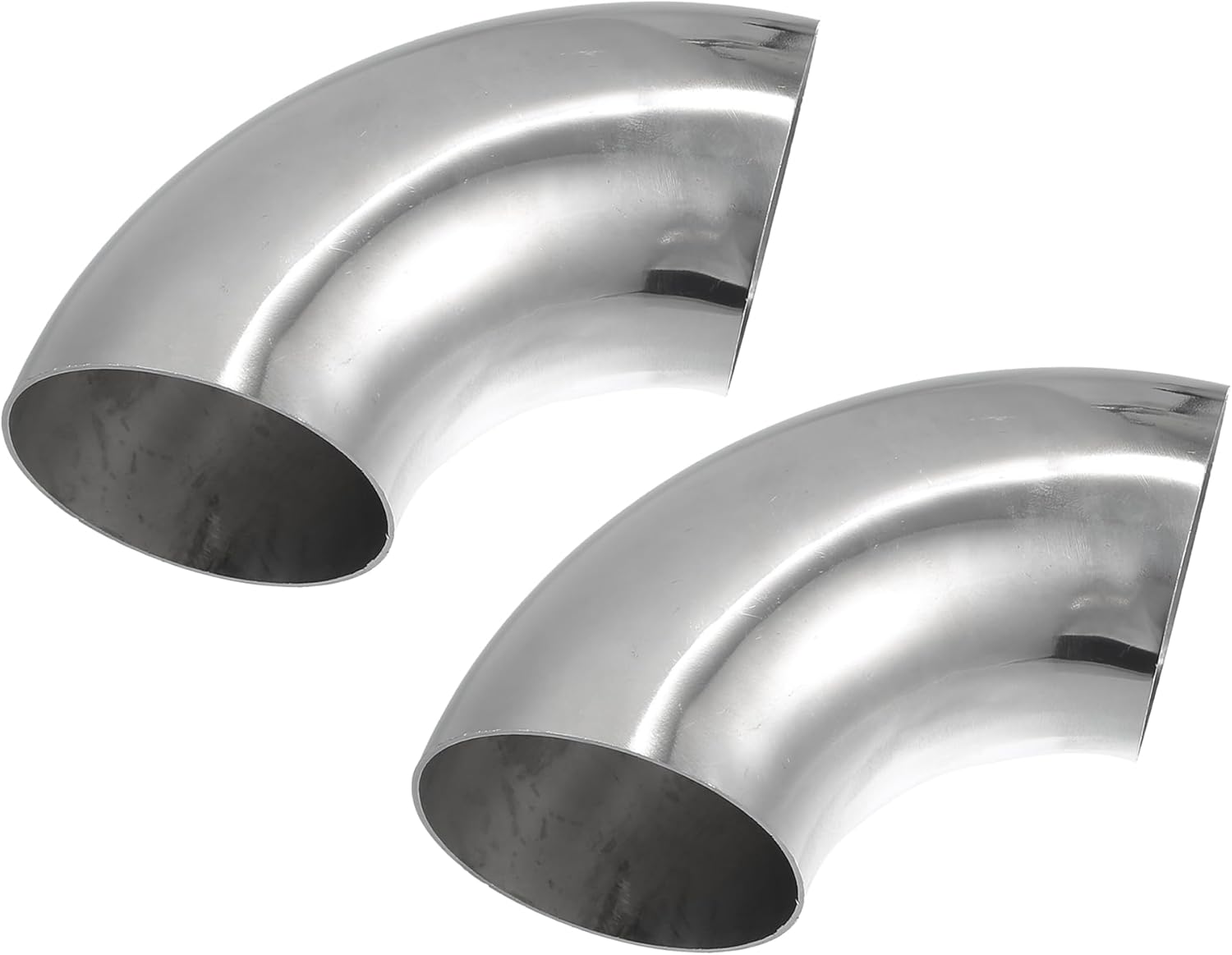 X AUTOHAUX 2pcs OD 3" 90 Degree Stainless Steel Bend Tube Exhaust Elbow ...