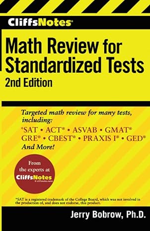 Amazon.com: CliffsNotes Math Review for Standardized Tests: 2nd Edition ...