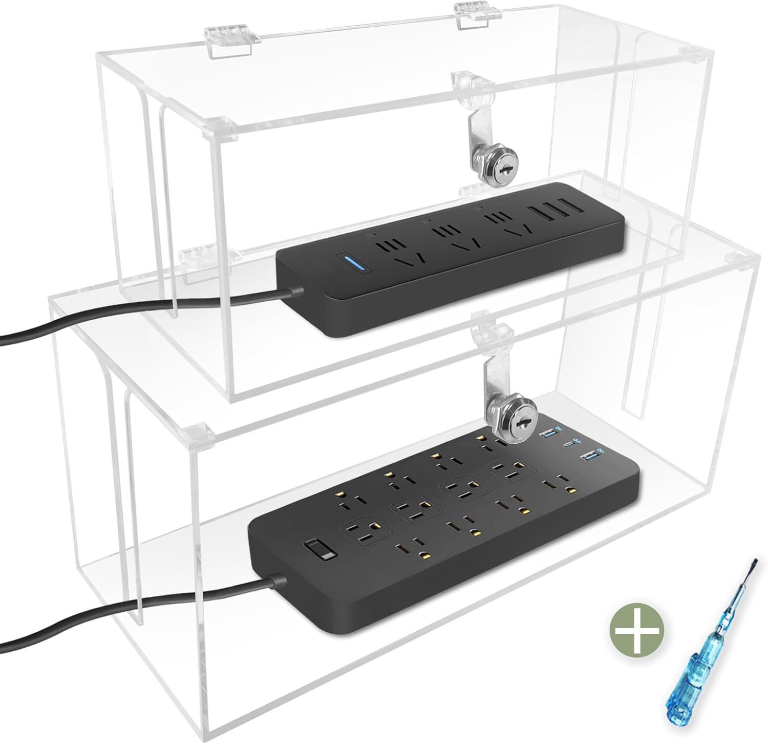 Amazon.com: groword Cable Management Box with lock Acrylic,Cable ...