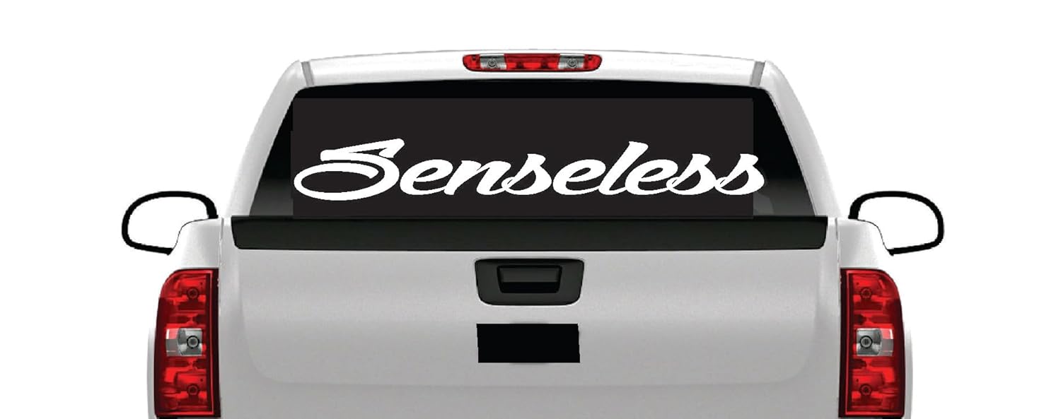 Amazon.com: Senseless Back Banner Vinyl Decal Sticker Turbo Diesel ...