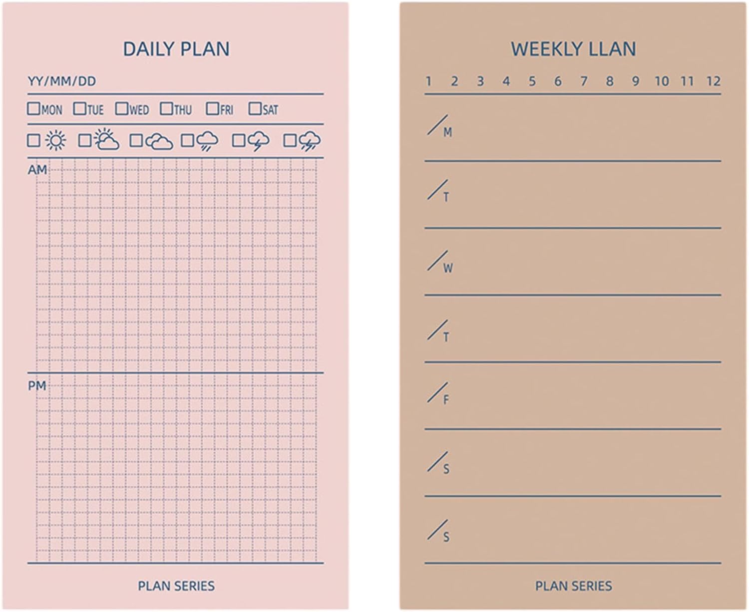 2Pcs Daily Planning,To Do List Pad Checklist Productivity Notepad ...