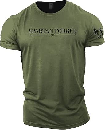Amazon.com: GYMTIER Spartan Forged - Gym T-Shirt for Men Bodybuilding ...