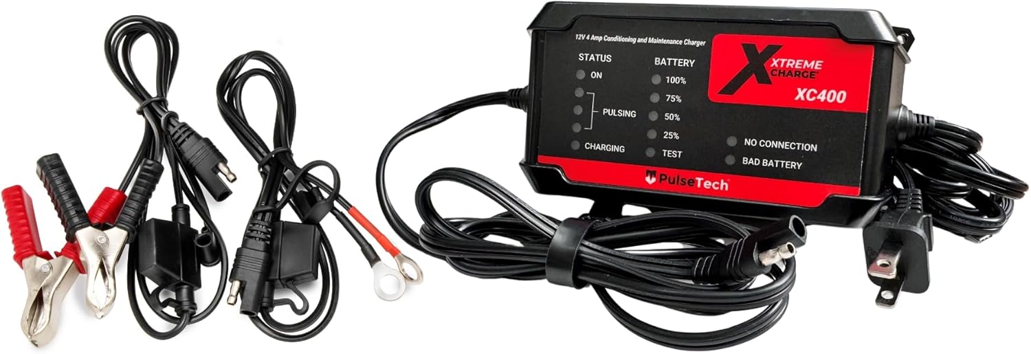 Amazon.com: PulseTech XC400 Xtreme Charge 4 AMP Smart Battery Charger Maintainer, Trickle ...