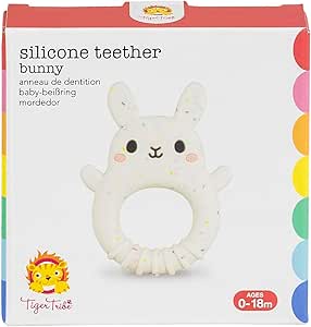 Amazon.com: Tiger Tribe Silicone Teether - Bunny - Soft Silicone for ...