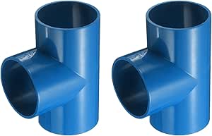 Amazon.com: uxcell 2pcs 3 Inch Tee 3 Way PVC Pipe Fitting Connector ...