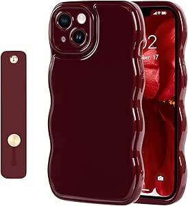 NITITOP Compatible with iPhone 14 Plus Case Cute Simple Wave Design Stylish Wavy Curly Frame ...