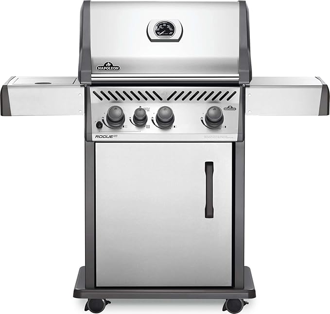 Napoleon Rogue XT 425 BBQ Grill, Stainless Steel, Propane Gas ...