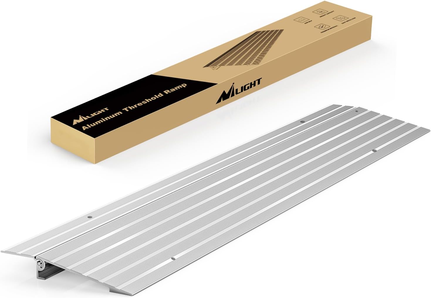 Amazon.com: Nilight Door Threshold Ramp, 1" Rise Portable Aluminum ...