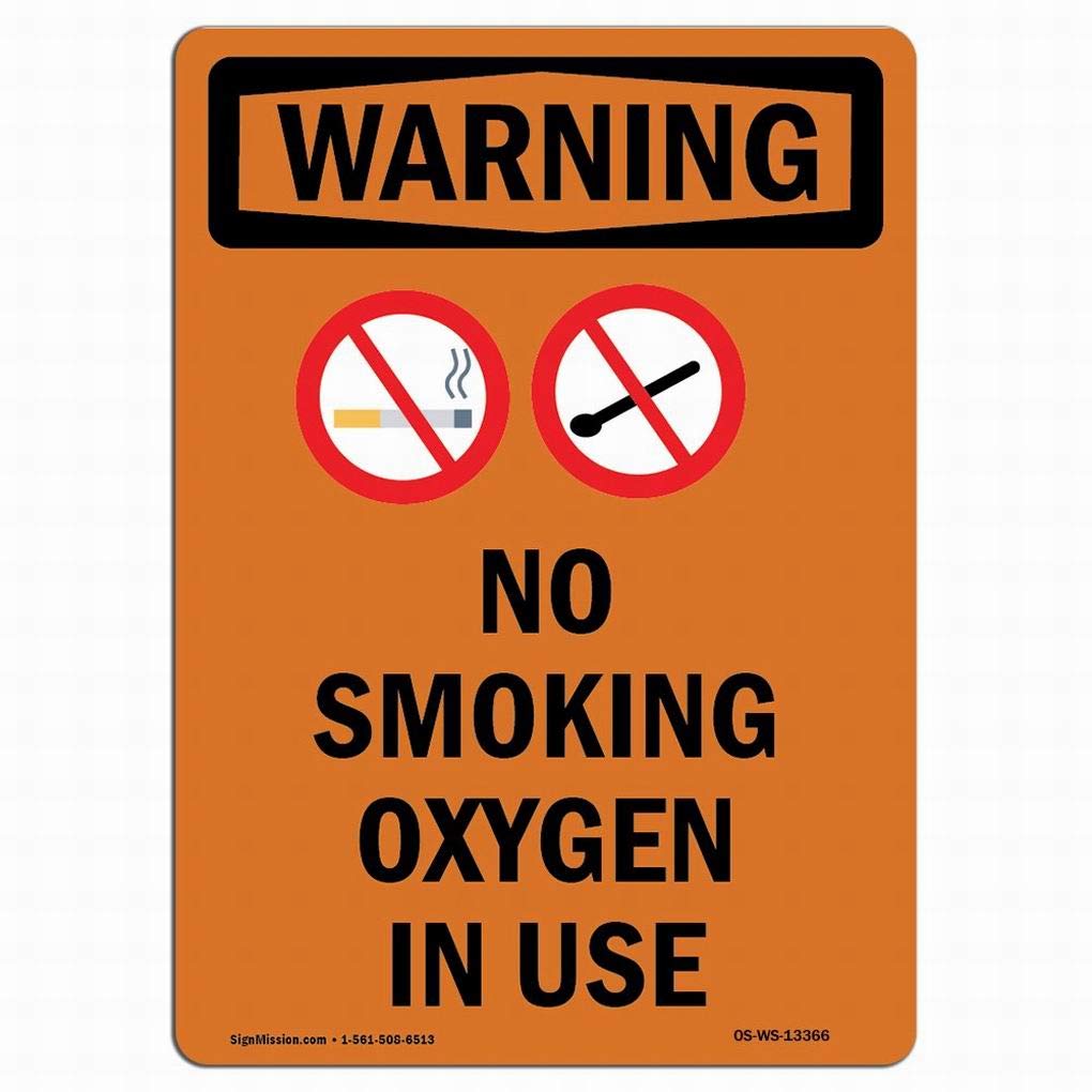 Mefoll Osha Warning Sign No Smoking Oxygen In Use Notice | Desertcart INDIA