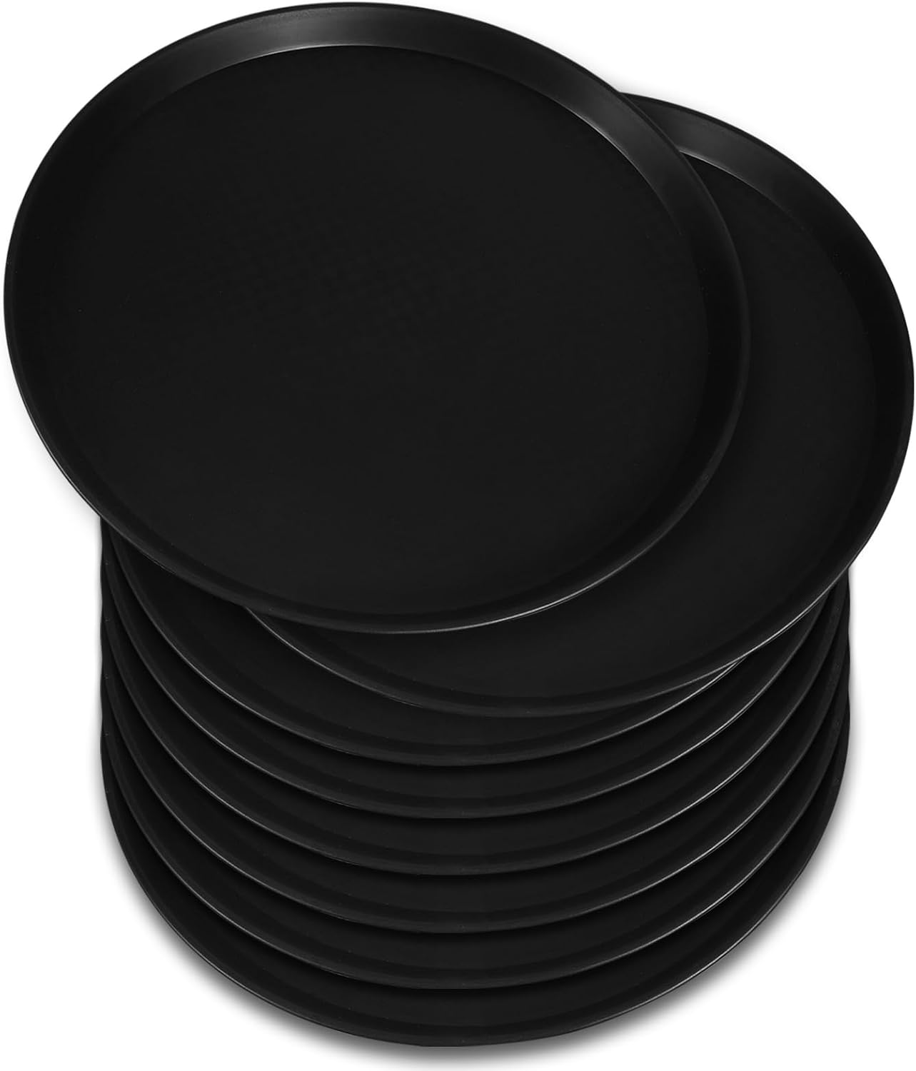 Weewooday 8 Pcs Restaurant Serving Trays 14 Inch Non Slip Tray Plastic ...