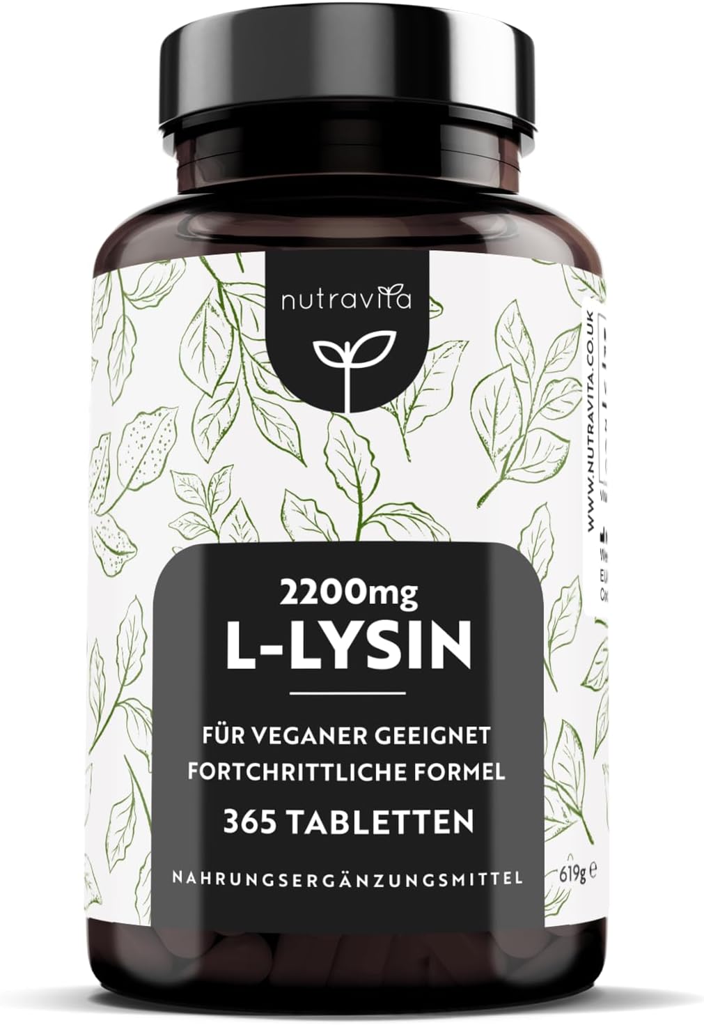 L-Lysin Tabletten Hochdosiert mit 2200 mg pro Tagesdosis - 365 ...