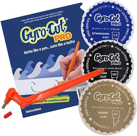 Genuine Gyro-Cut® PRO Tool Kit Including 3 Nibs - Standard, Medium and ...