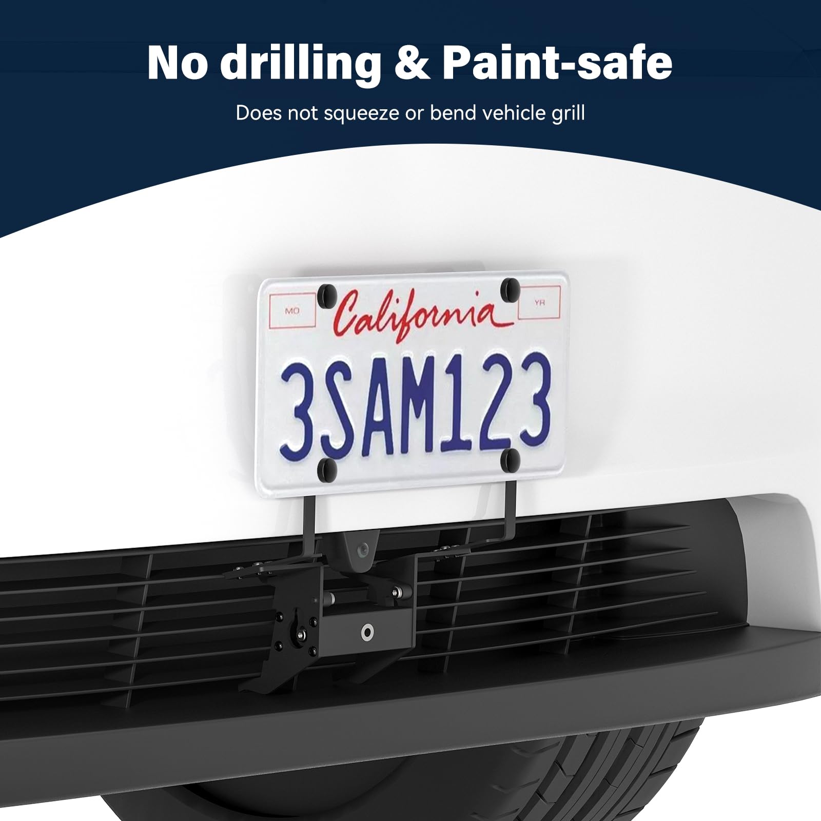 Anti-theft License Plate Frame No Drill Front License Plate Holder For ...
