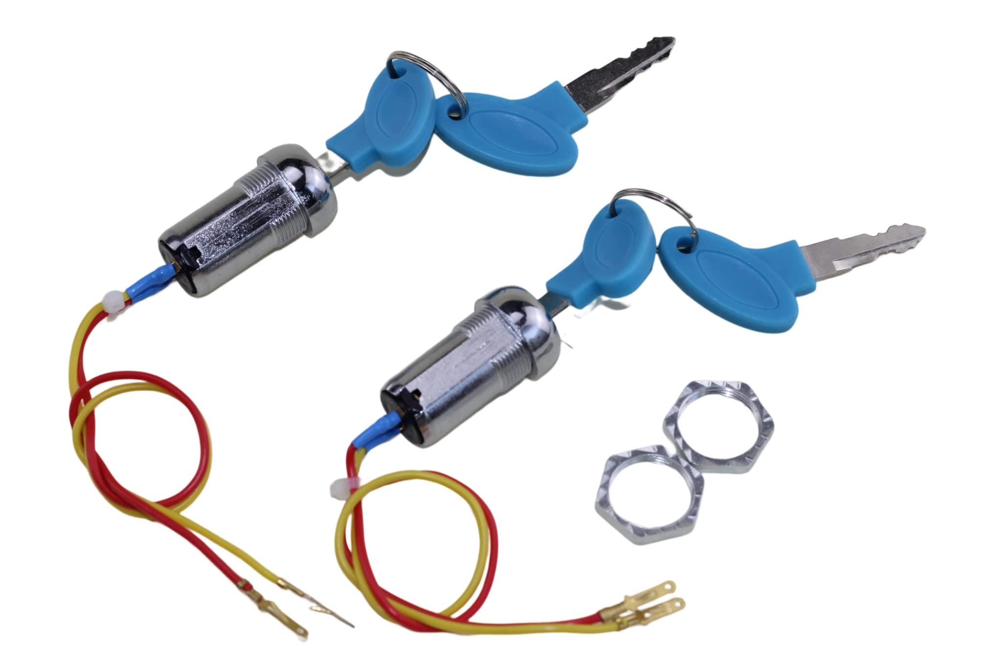 Amazon.com: Trkimal 2 Sets 2 Wires Ignition Switch Key Starter Switch ...