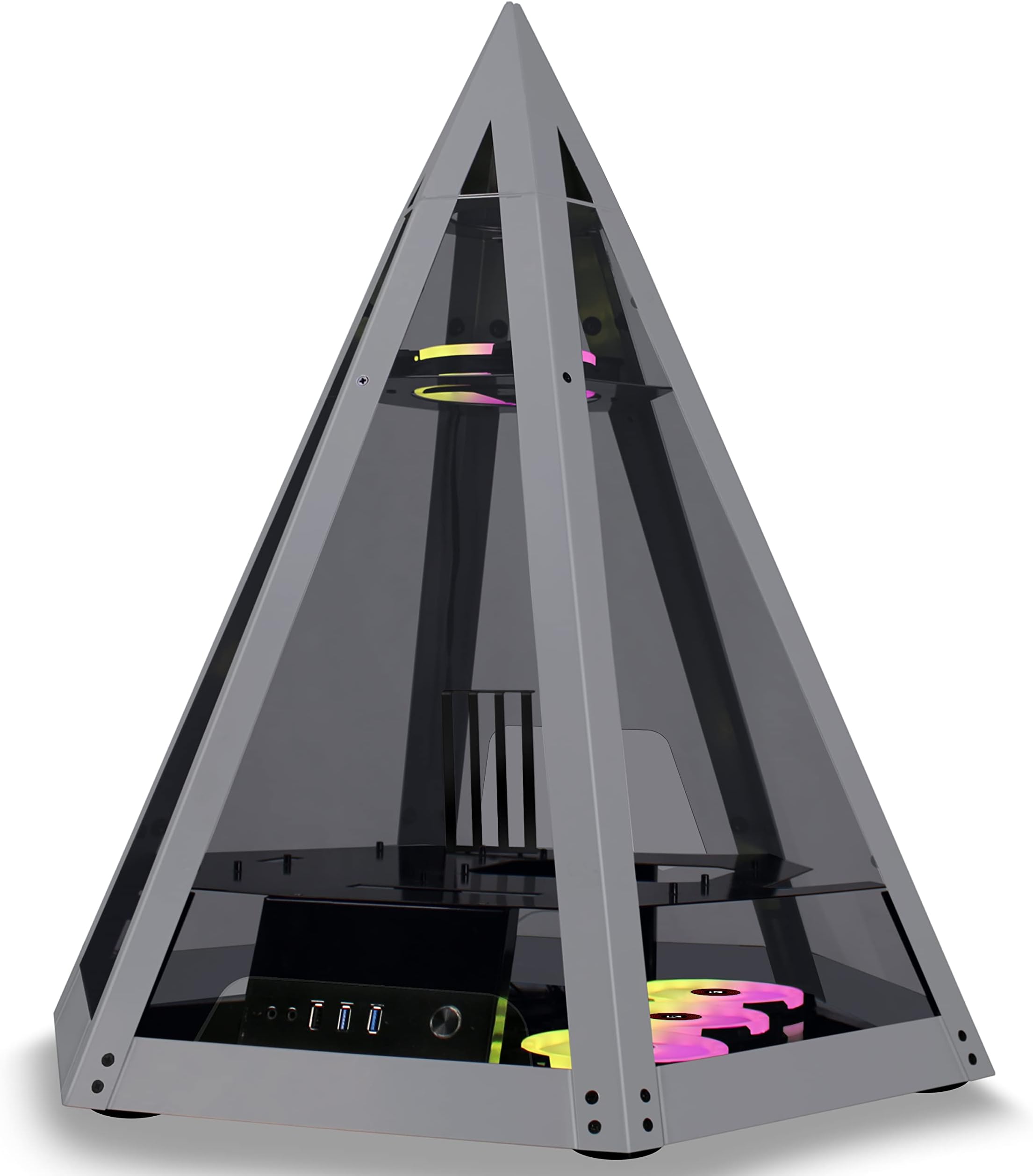 Amazon.com: KEDIERS Diamond Pyramid ATX PC Case Innovative Gaming ...