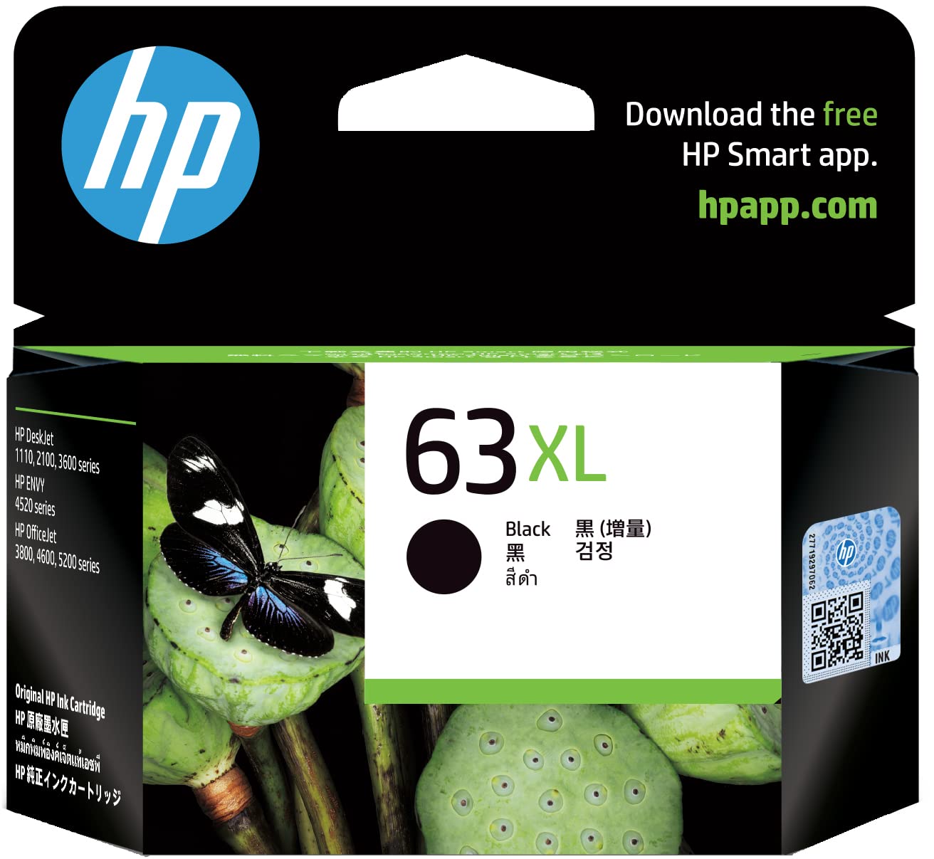 HP 63XL Genuine Original Black Printer Ink Cartridge works with HP ...