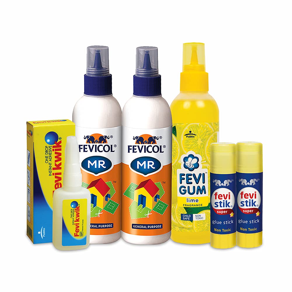 Fevicol Craft and General Adhesives (2 Fevistik 15gm, 2 Fevicol MR ...