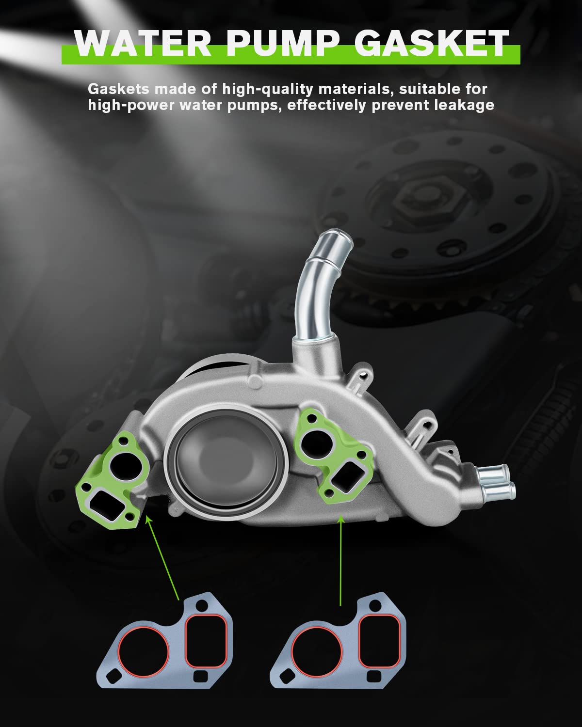 SCITOO Water Pump with Gasket for Chevrolet for GMC for Cadillac for ...