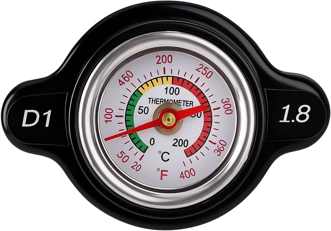 XINLIYA High Pressure Radiator Cap with Temperature Gauge, 1.8 Bar 25 ...