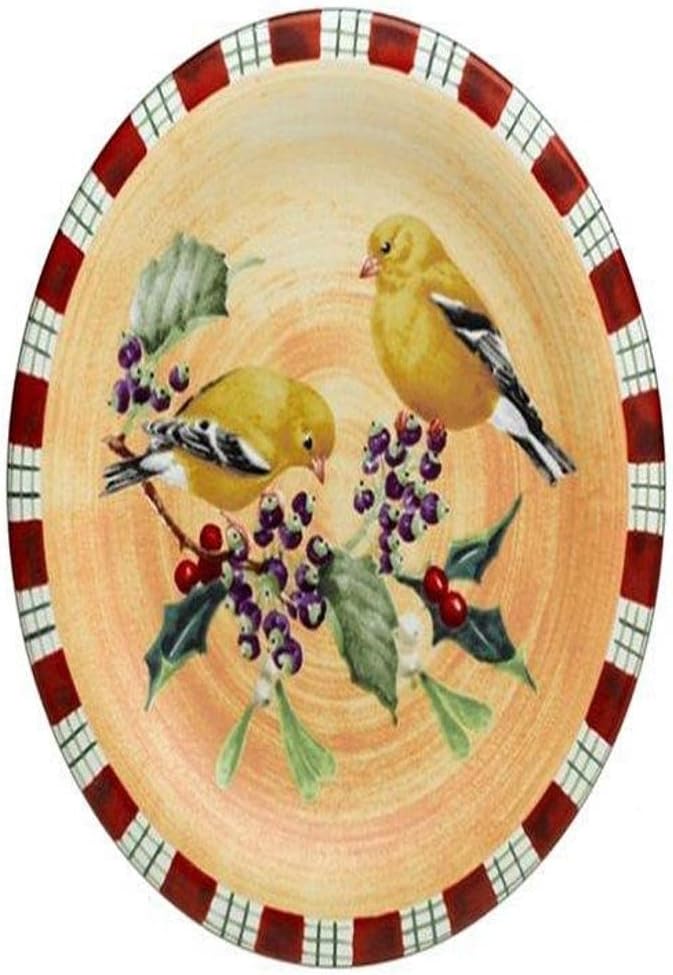 Amazon.com | Lenox Winter Greetings Everyday Stoneware Cardinal Salad ...