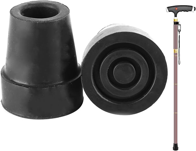 Walking Stick Rubber Ferrules Ends,2Pcs Crutch Rubber Feet 19mm Anti ...