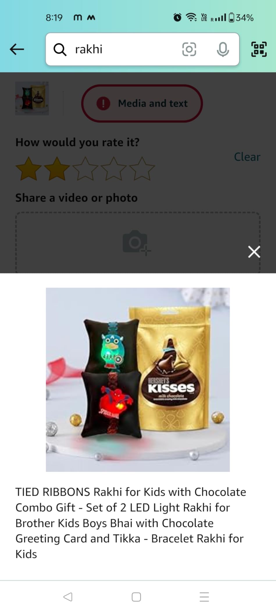 TIED RIBBONS Rakhi For Kids With Chocolate Combo Gift - Set of 2 LED ...