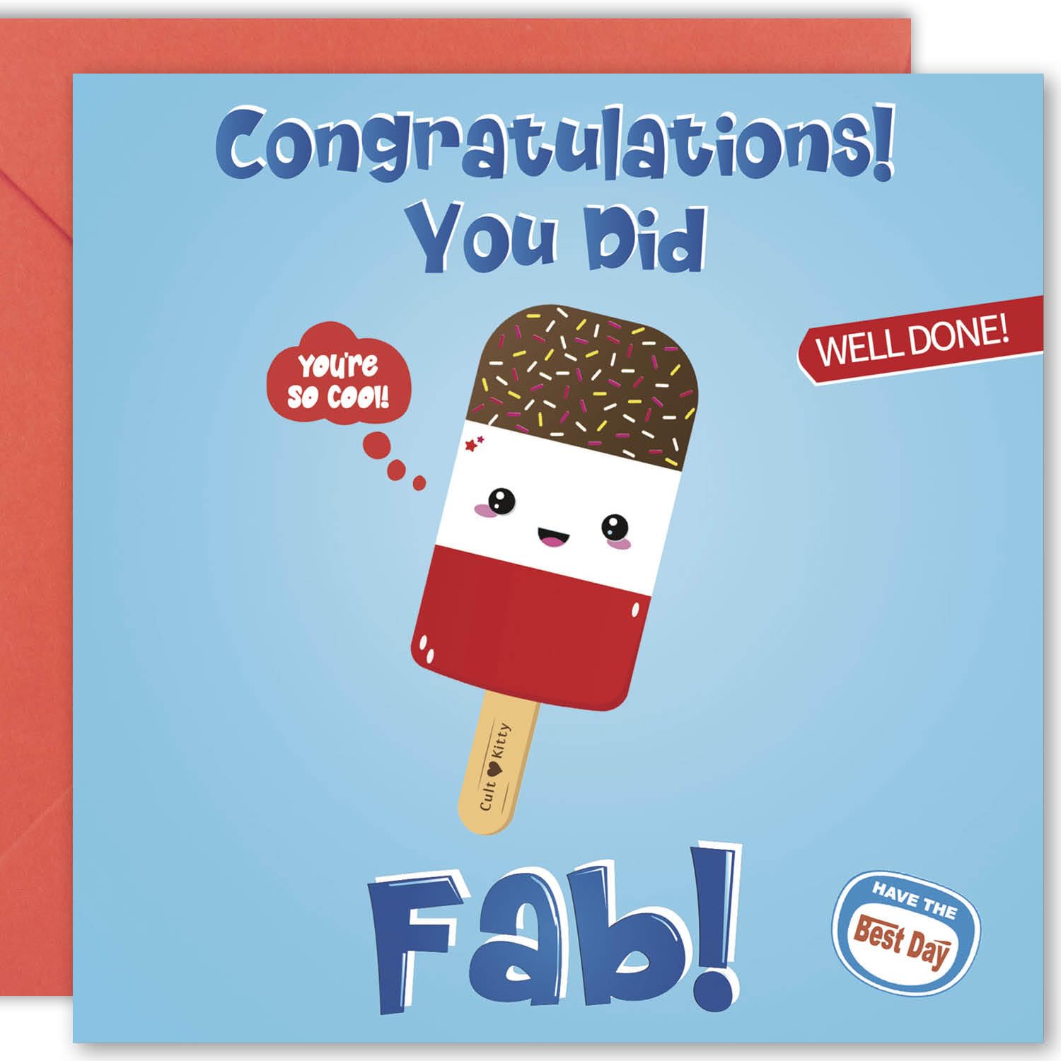 Buy Cult Kitty Congratulations Card - You Did Fab! - Graduation Card ...