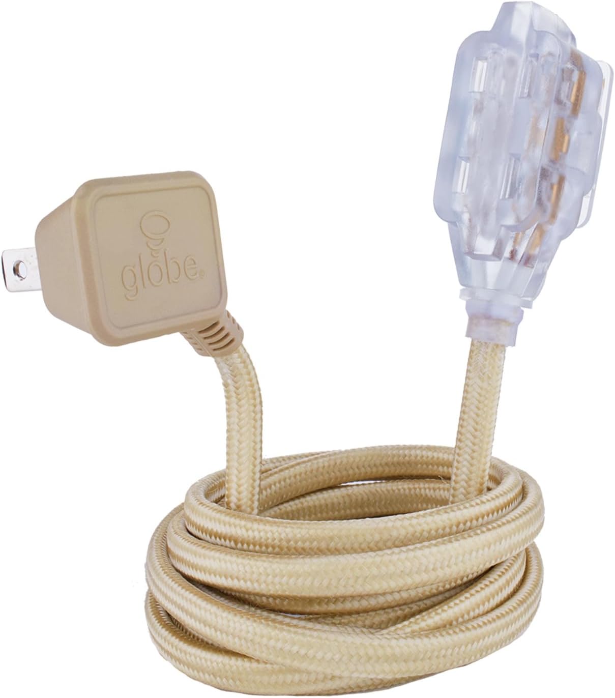 Rustic State 12 Feet Braided Zig Zag Fabric Power Extension Cord with ...