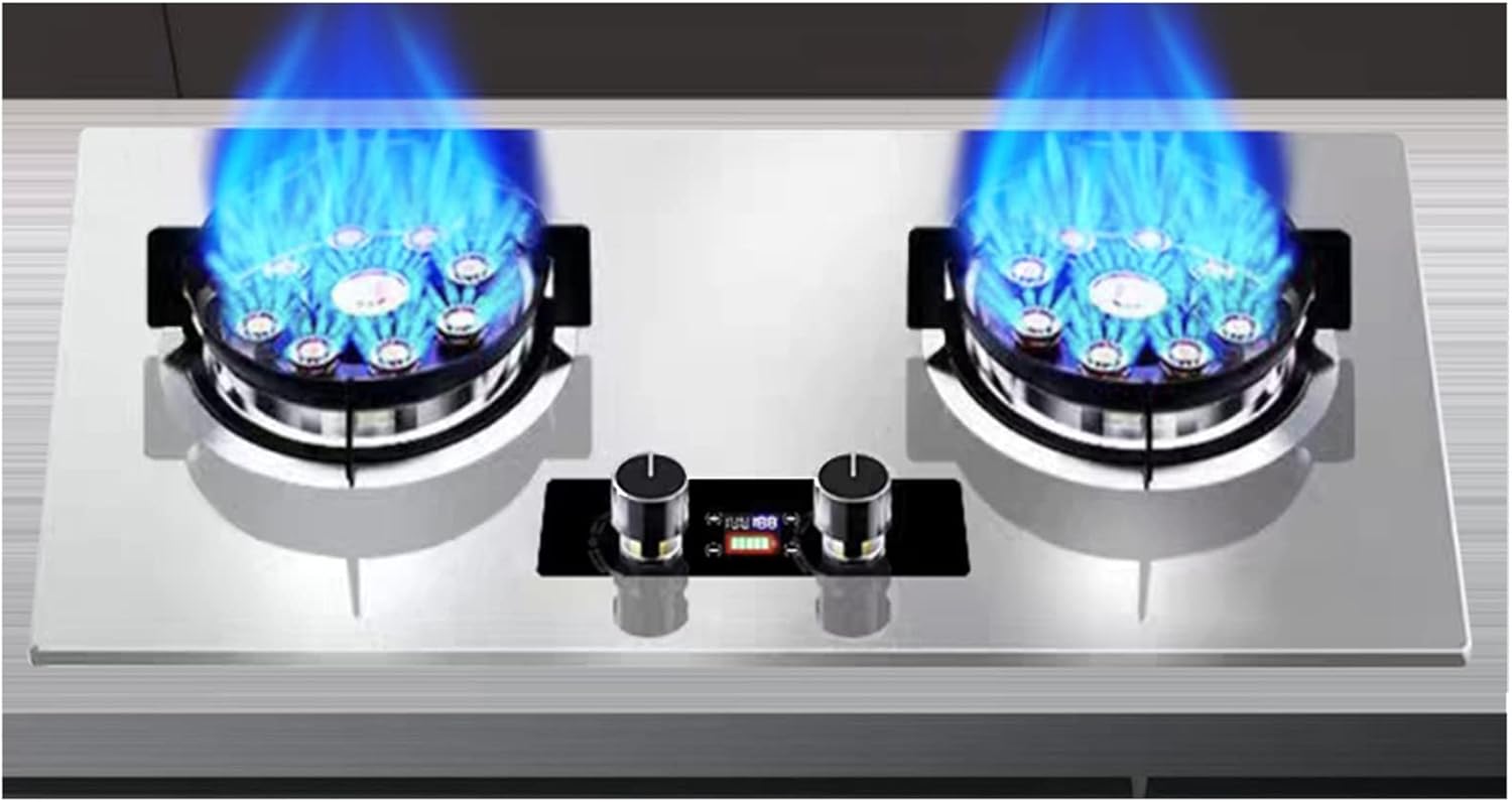 Amazon.com: Gas Stove 2 Burner Gas Stove, 7.2KW 9 Chamber High Flame ...