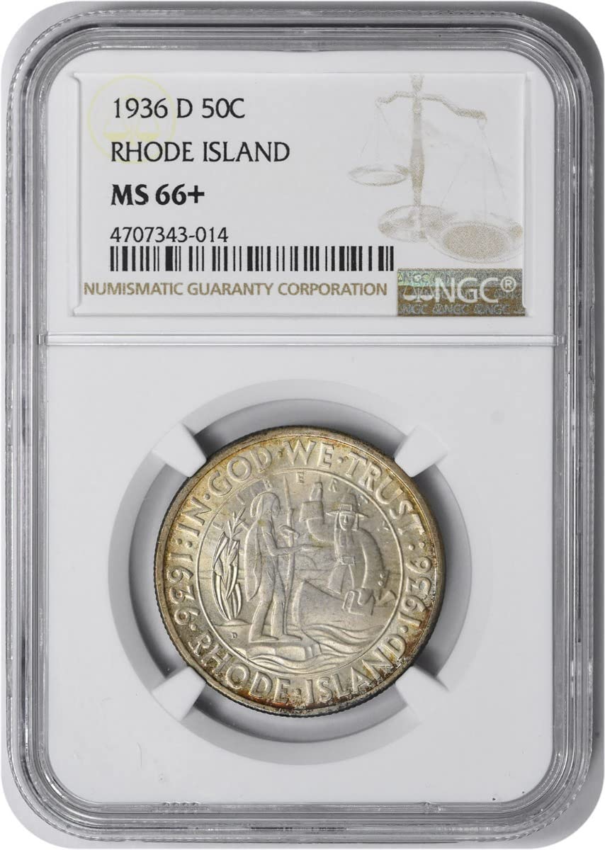 1936 D Rhode Island Commemorative Silver Half NGC MS66+ at Amazon's ...