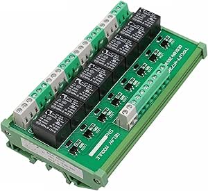 Amazon.com: SPDT DIN Rail Mount 8 Channel Interface Relay Module 5VDC ...