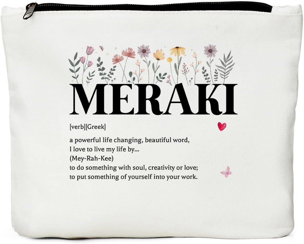 Amazon.com: Meraki Definition Cosmetic Bag, Greece Makeup Bag ...