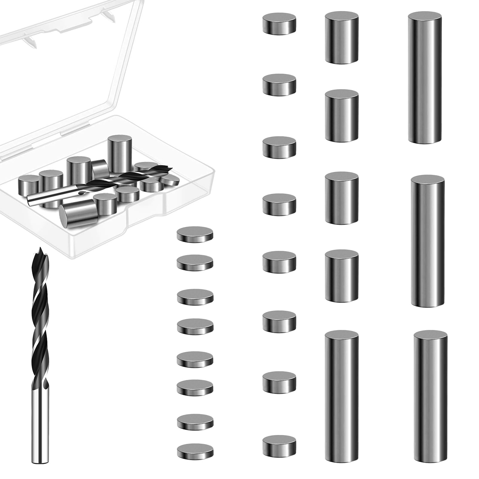 Amazon.com: 24 PCS Cylindrical Stainless Steel Weight 6.8 Ounce, 4 ...