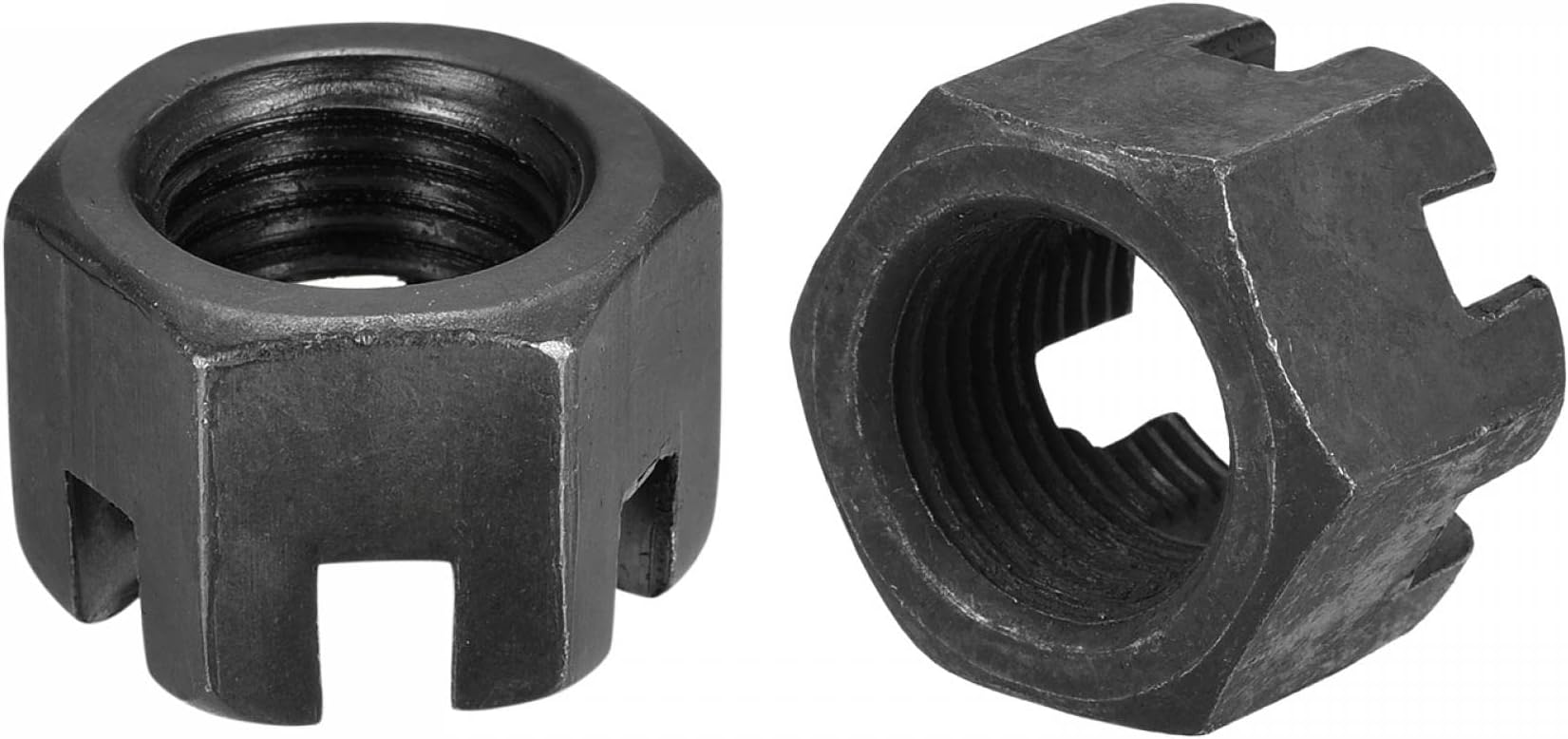 Amazon.com: uxcell M10 x 1.5mm Pitch Hexagon Castle Nut, 304 Stainless ...