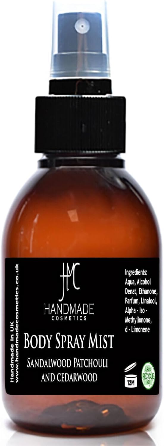 Body Mist Spray | Body Spray Sandalwood Patchouli & Cedarwood 100ml ...