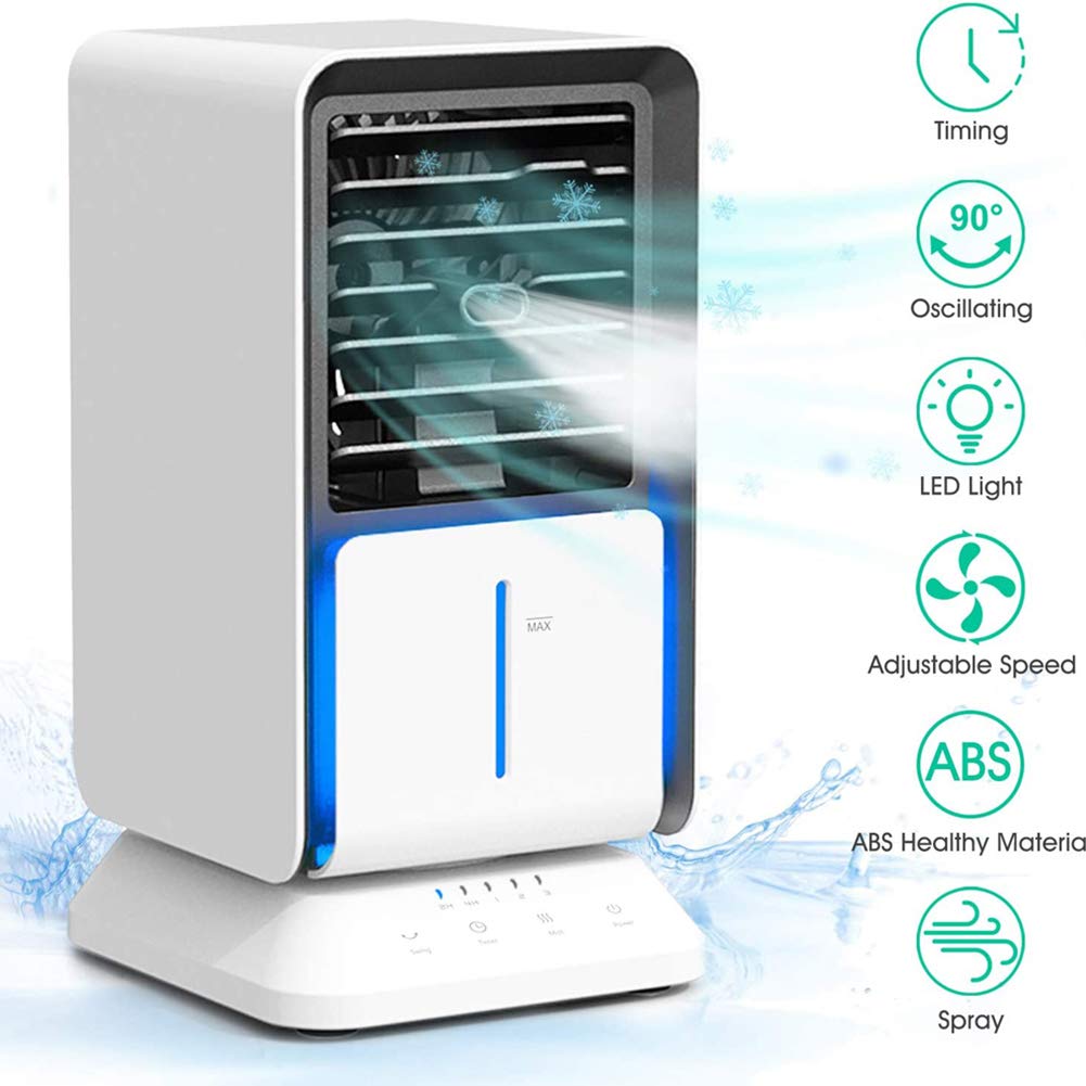 Buy Personal Mini Air Conditioner Space Cooler Table Fan 3 in 1 Desktop ...