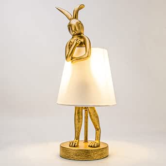 Amazon.com: Bunny Table Lamp Lighting, Gold Cute Rabbit Vintage Lamp ...